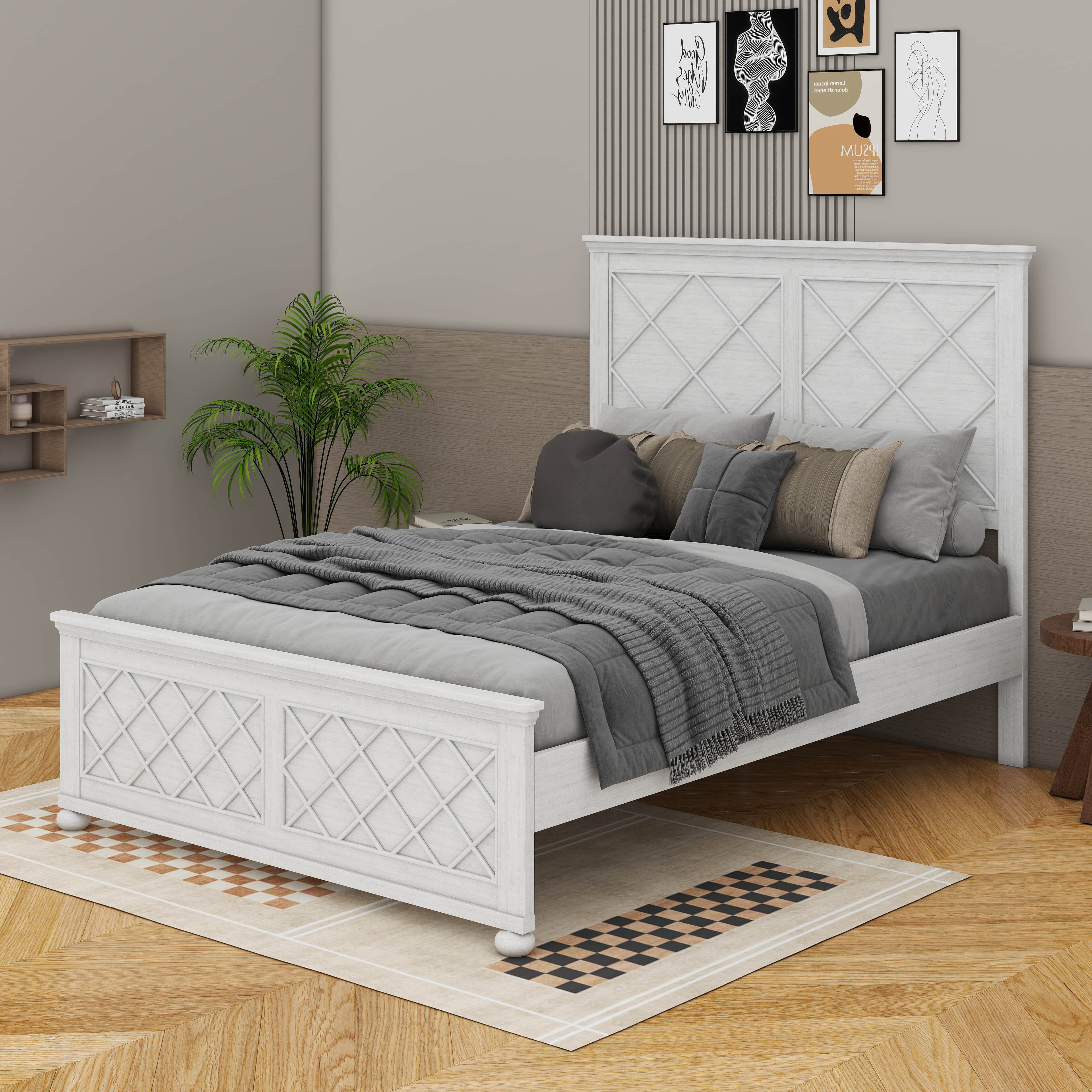 Alcott Hill Coastal Farmhouse Bed Frame - Wayfair Canada