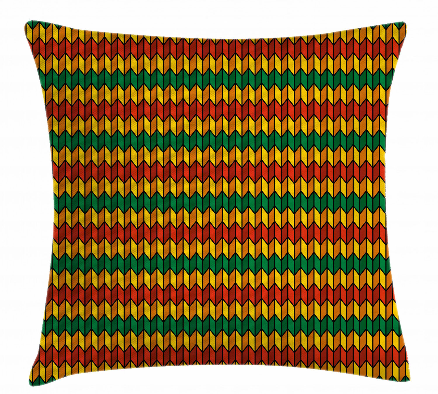 Ambesonne Rasta Indoor / Outdoor Chevron 40" Throw Pillow Cover | Wayfair