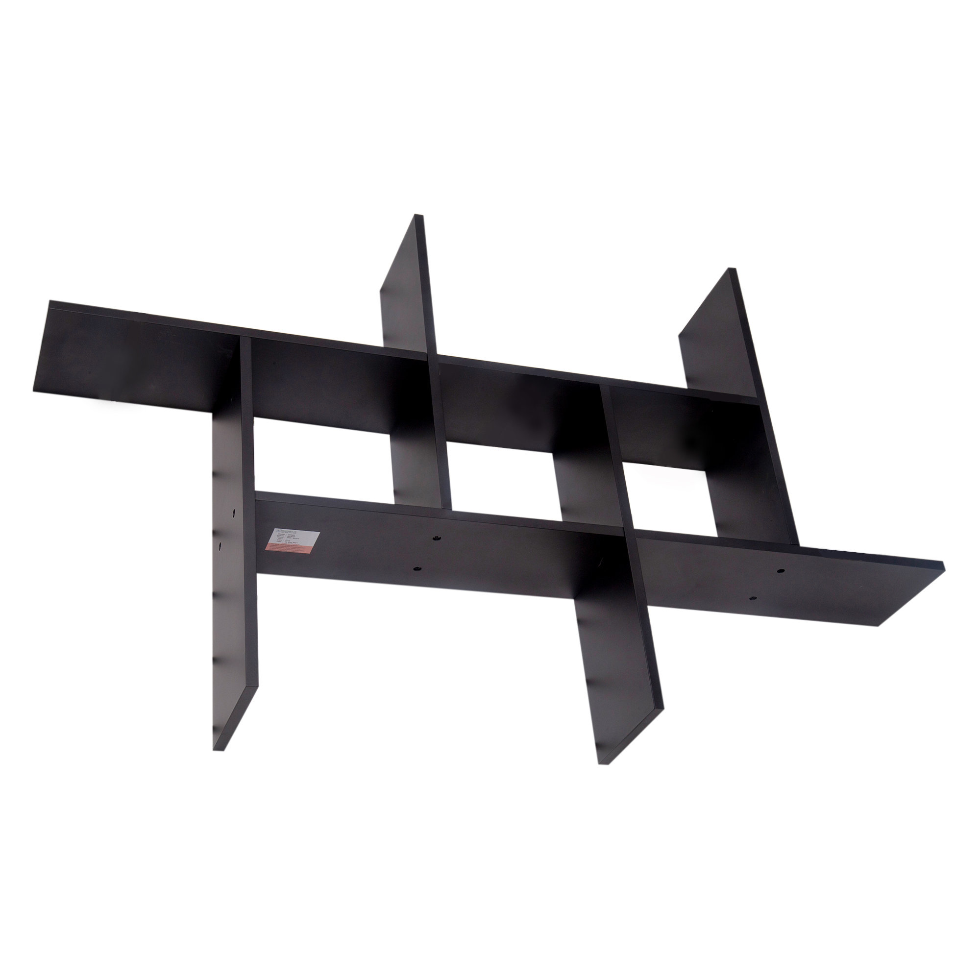 Ebern Designs Newell Locking Style Wall Shelf - Black 24 x 40 x 6 Inch ...