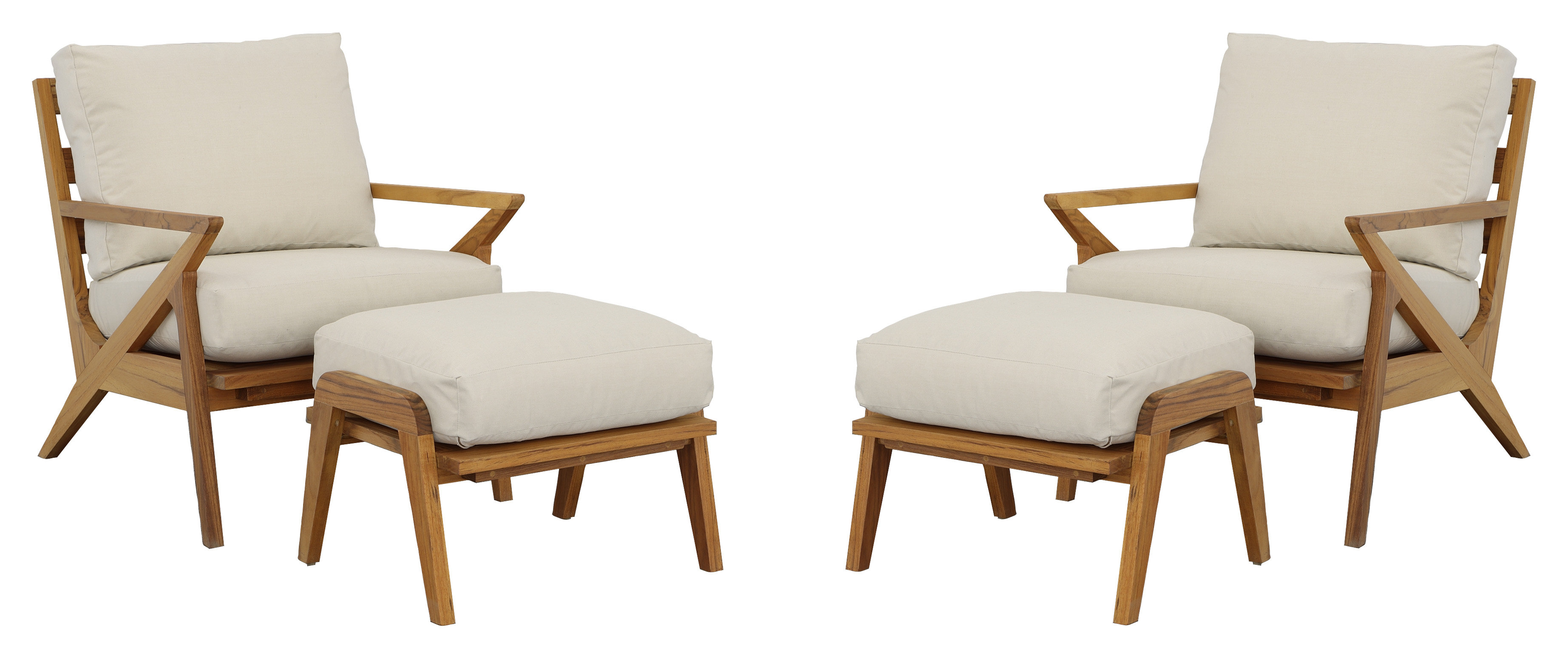 Fairfield Chair Hatteras Solid Wood Patio Chairs with Cushions and ...