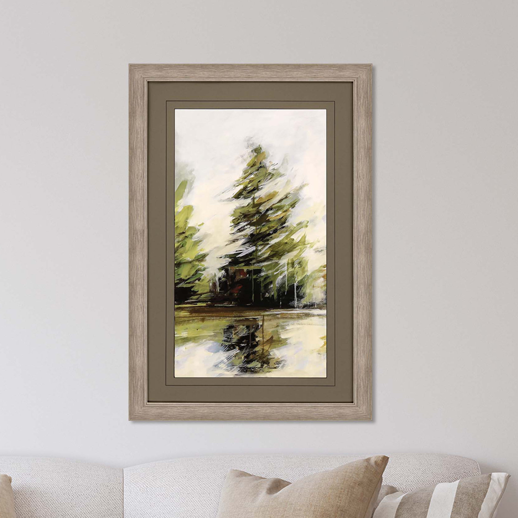 Millwood Pines 'Evergreen 2' - Picture Frame Painting on Paper | Wayfair