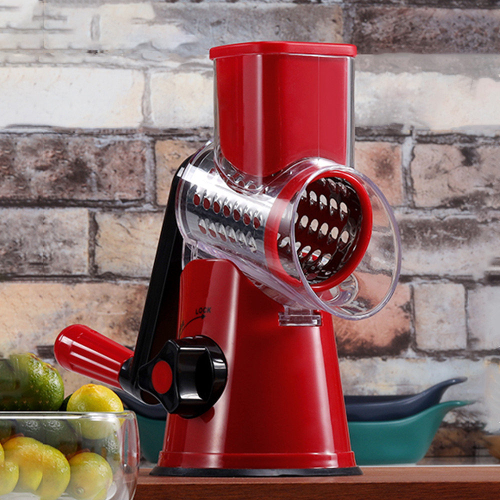 LOTESTO Rotary Cheese Grater Vegetable Grinder Slicer With 3 ...