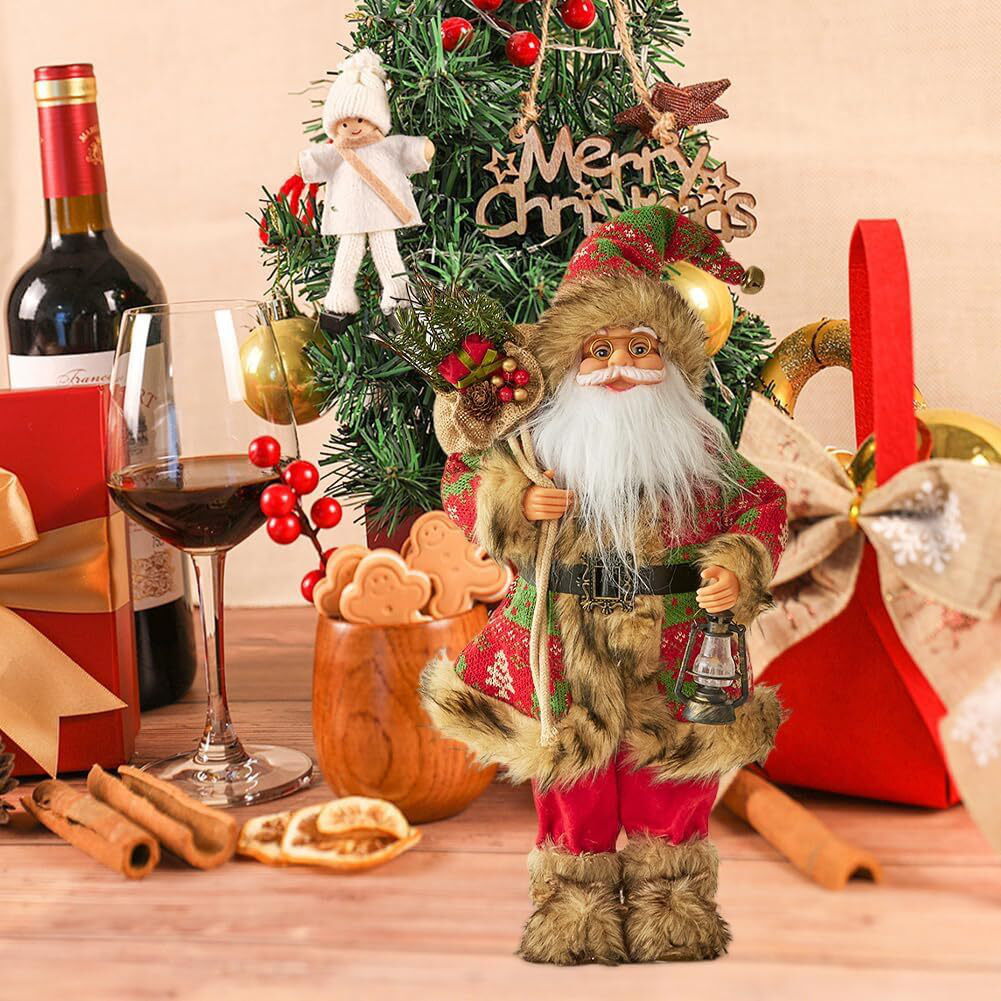 The Holiday Aisle® Red Christmas Santa Clause Carrying kerosene lamp ...