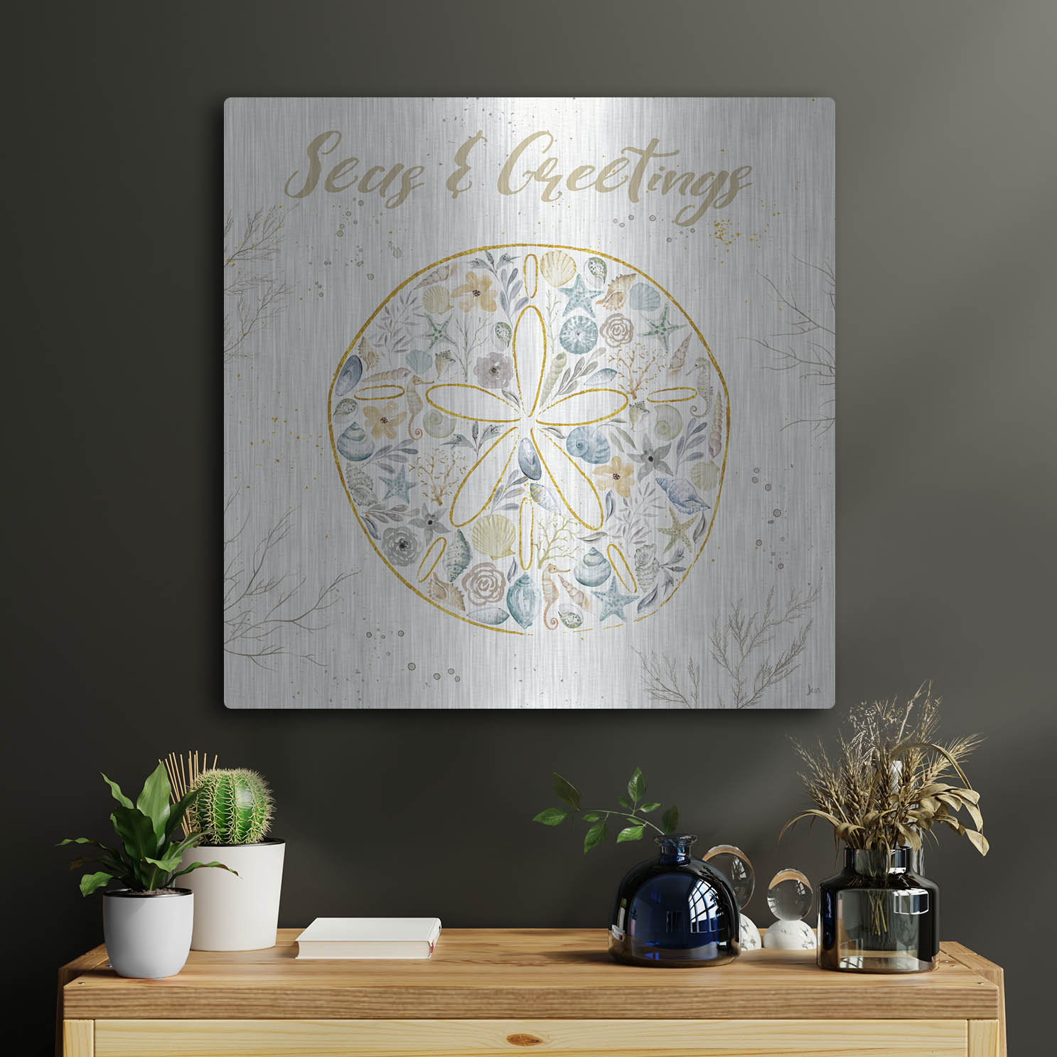 Winston Porter Seaside Blossoms IV Blue Greetings' by Jess Aiken, Metal ...