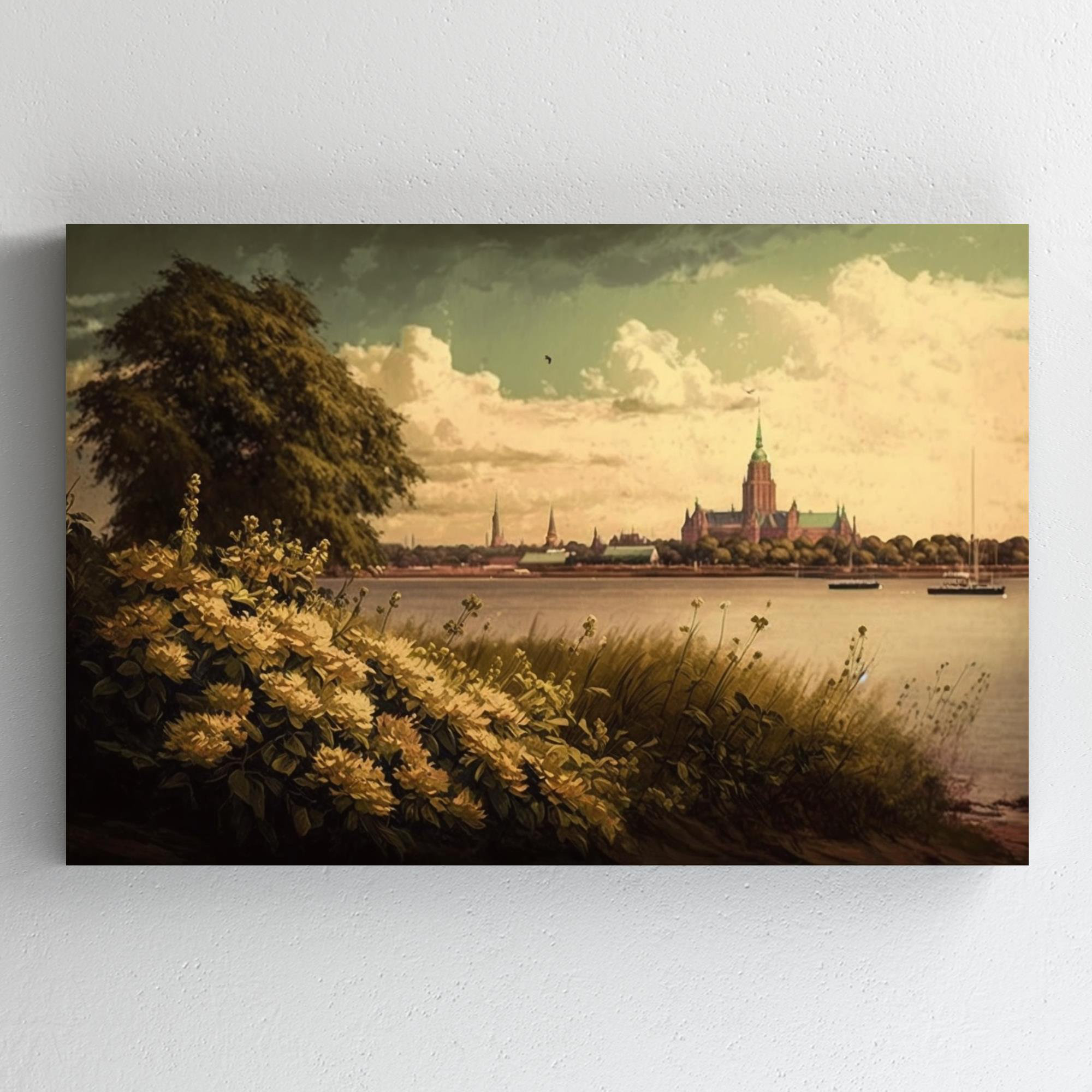 Red Barrel Studio® Tillary Riverside Scene In Cologne | Wayfair