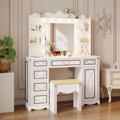 off white dressing table