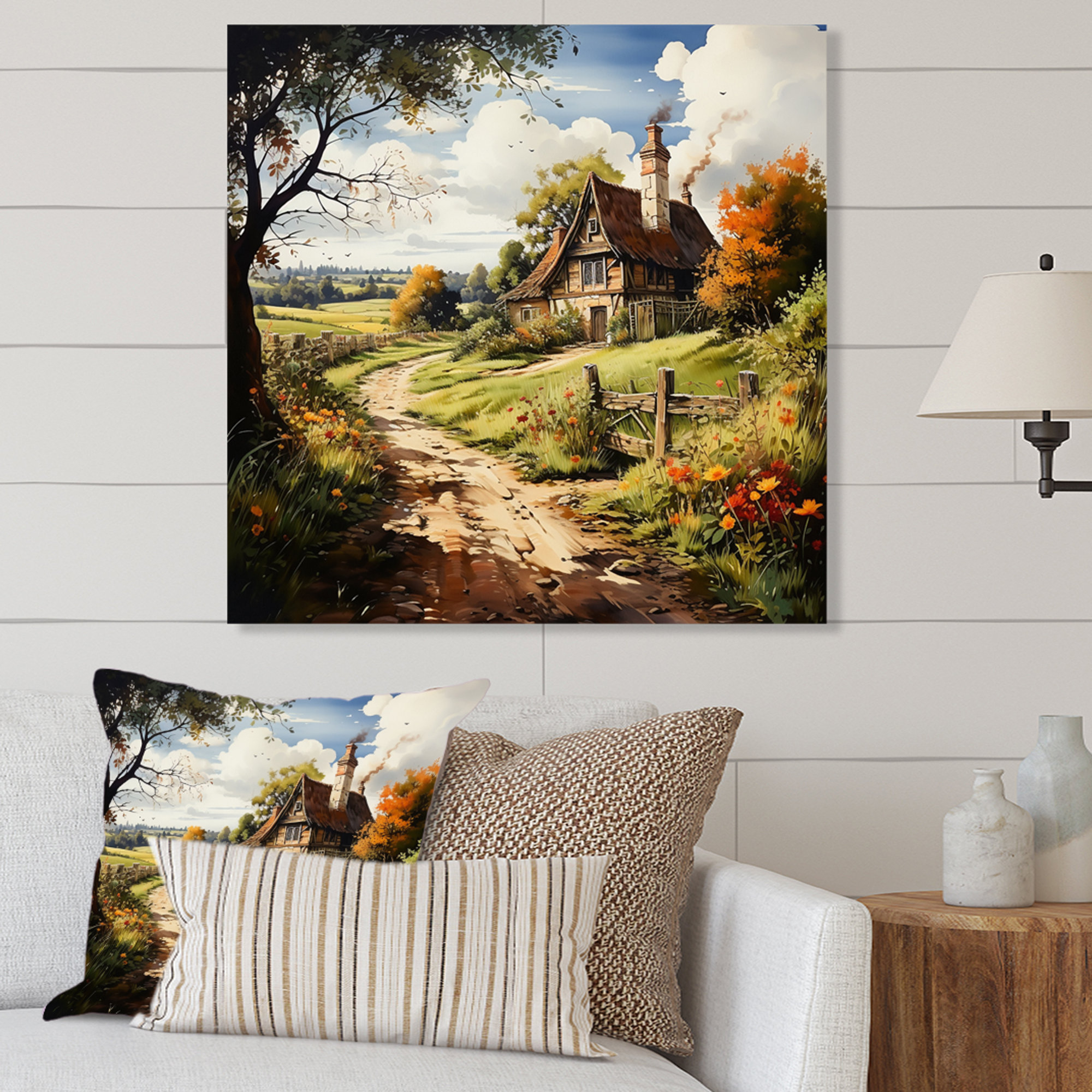 August Grove® Countryside Rustic Farmhouse Summer II - Landscapes Metal ...