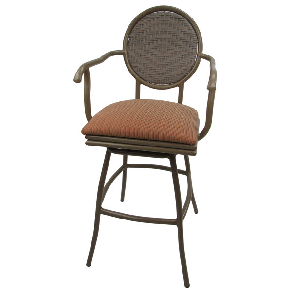 TobiasDesigns Patio Outdoor Extra Tall Spectator Swivel Bar Stool 35 ...