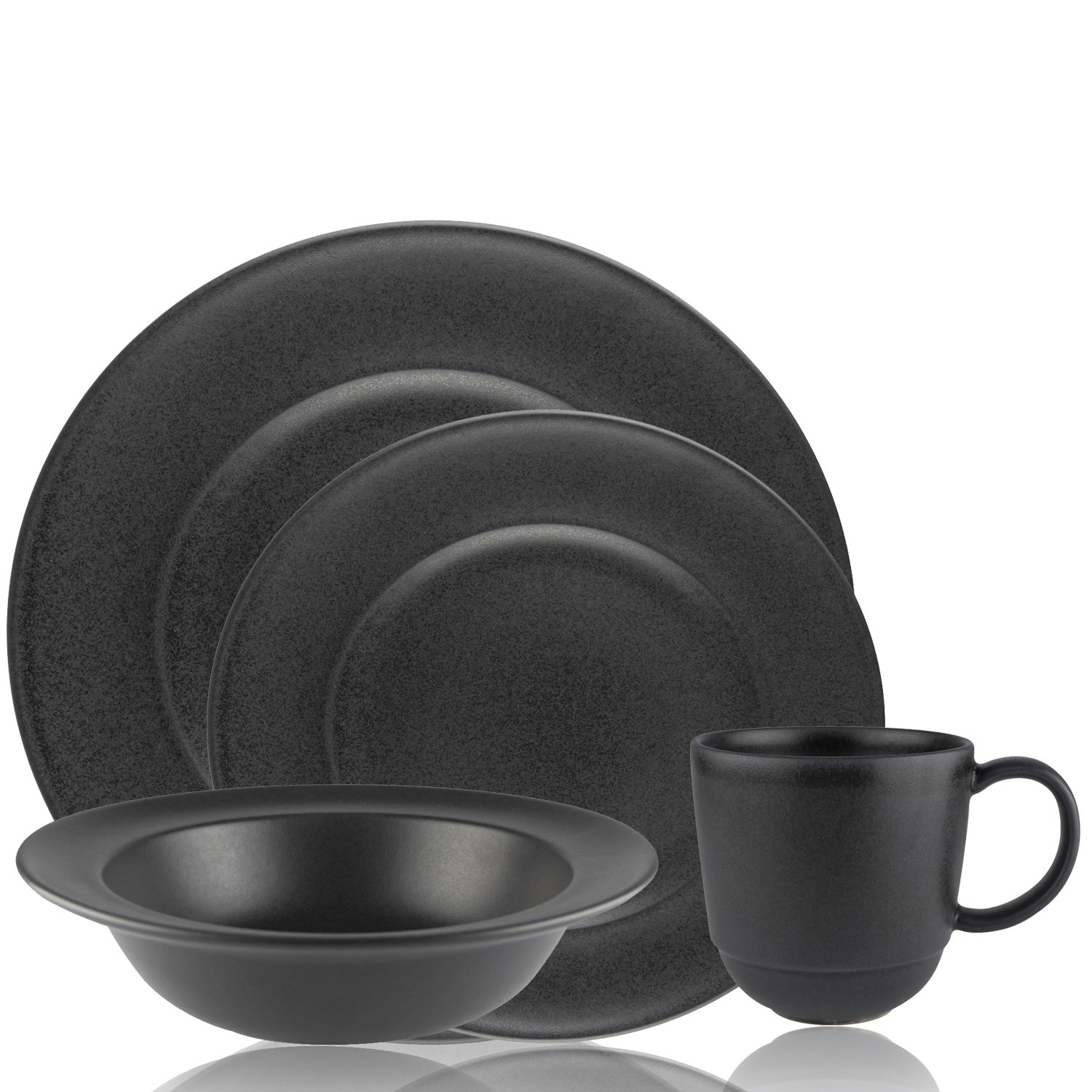 Latitude Run® Rondo Stoneware 16Pc Dinnerware Set, Service For 4 | Wayfair