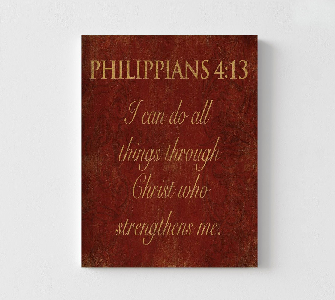 WeFrameArt Framed Philippians 4:13 Print, Bible Artwork Print ...