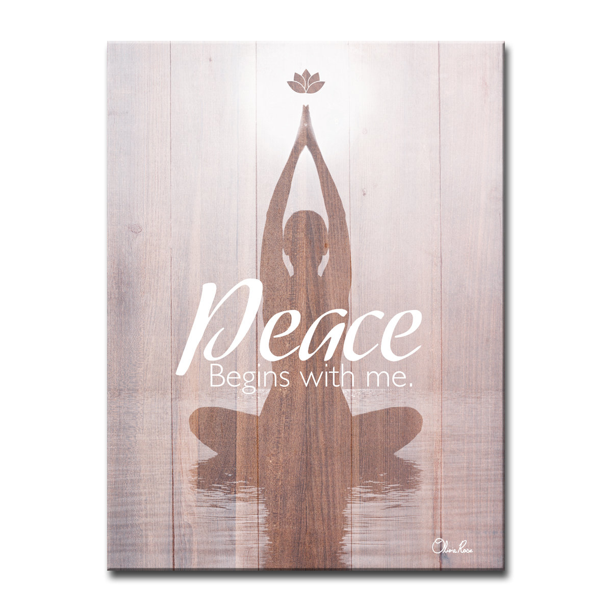 House of Hampton® Peace Begins With Me by Olivia Rose - Wrapped Canvas ...
