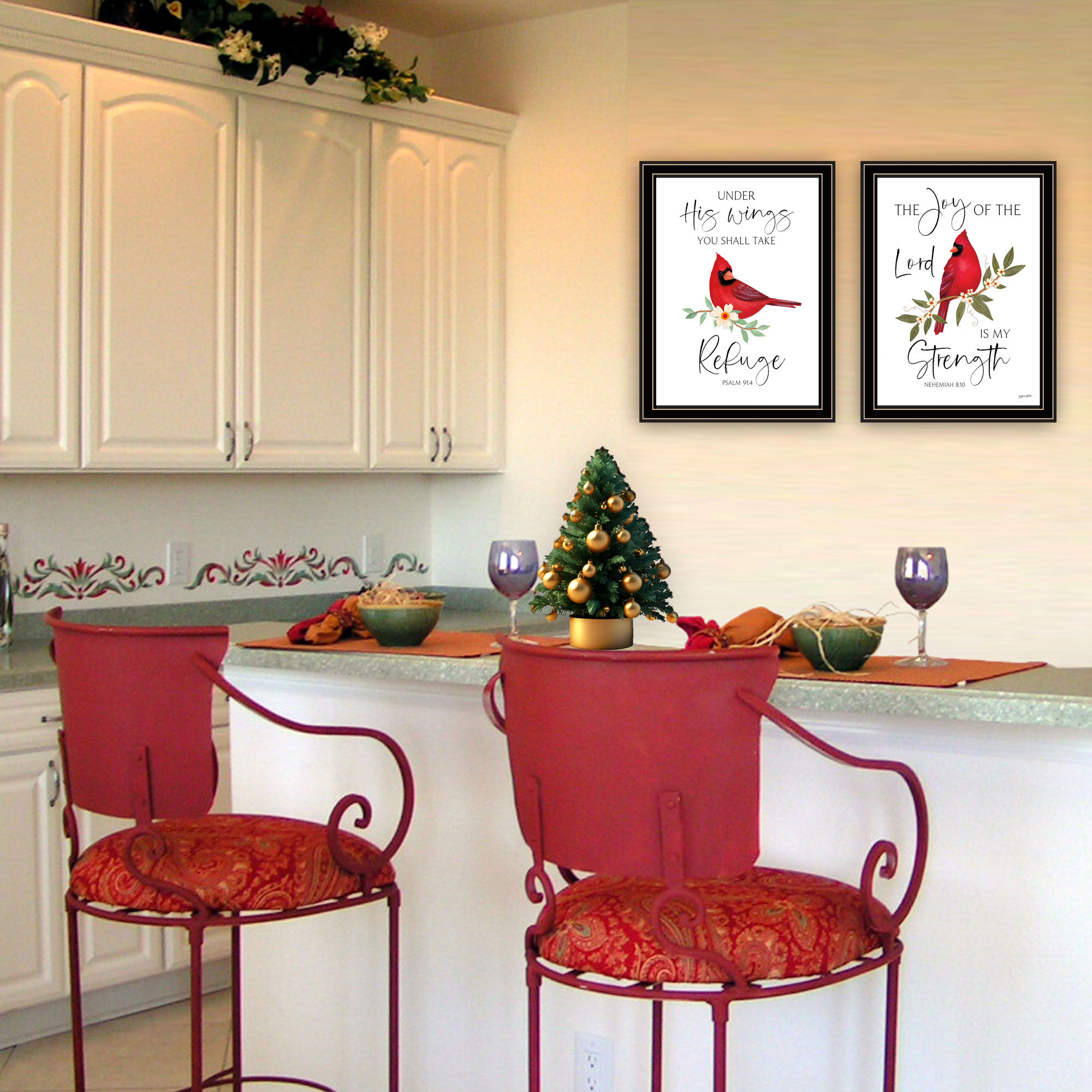 Trinx 2- Piece Vignette The Lord is MY Strength - CardinalsWall Art for ...