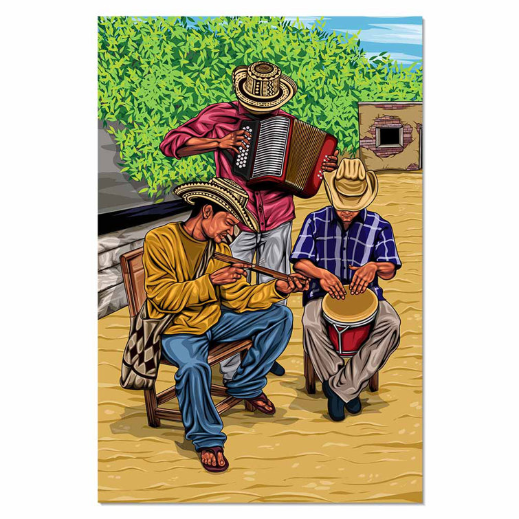 Red Barrel Studio® Puerto Rican Jibaro Playing Music Together, Puerto ...