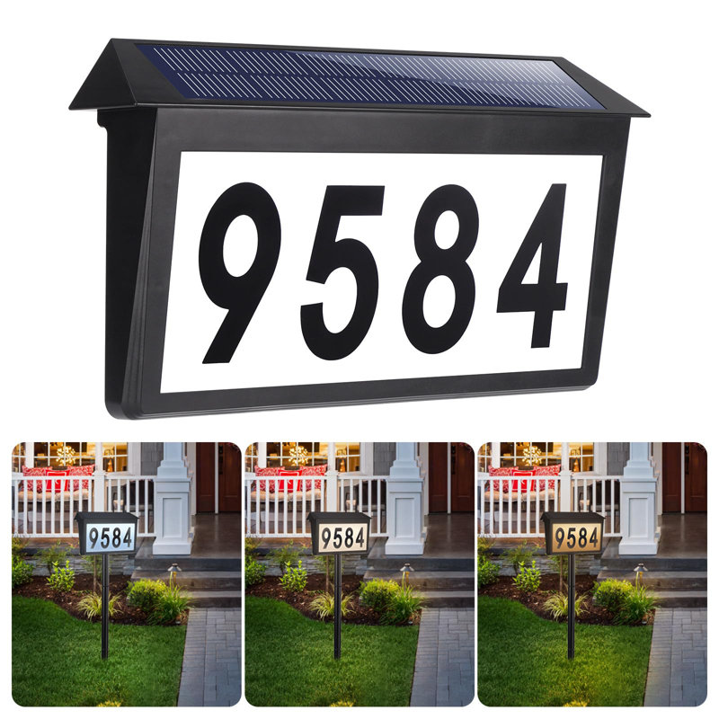 ALHAMBRA Solar House Numbers Address Sign | Wayfair