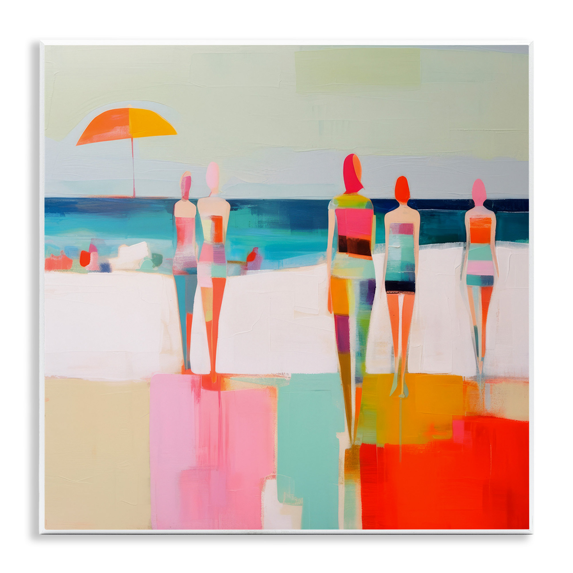 Highland Dunes Strolling on Beach Wall Plaque Art by Irena Orlov ...