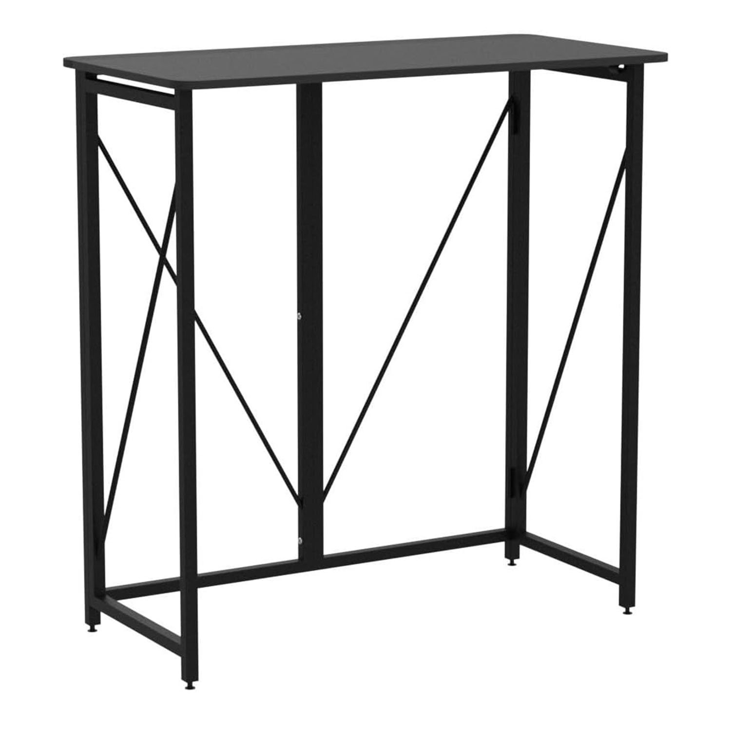 Inbox Zero 39.37" Folding Standing Desk, Small Laptop Stand Up Desk For ...