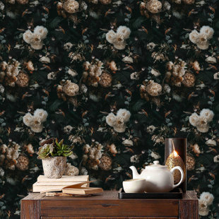 Black Peel & Stick Wallpaper You'll Love | Wayfair