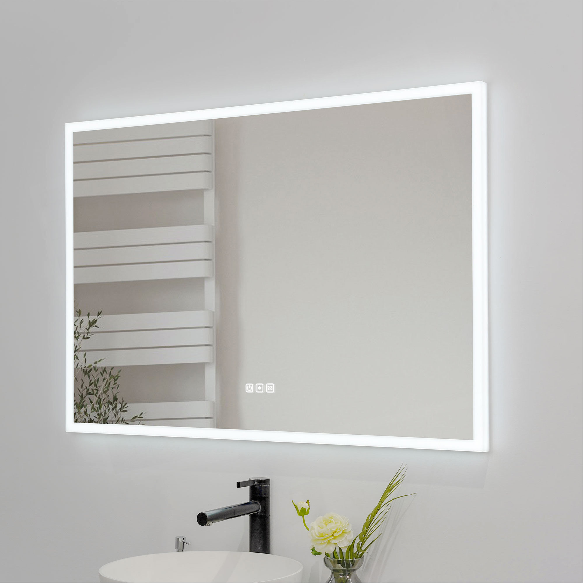 Ivy Bronx Versatile Bathroom Vanity Mirror With Adjustable Color ...
