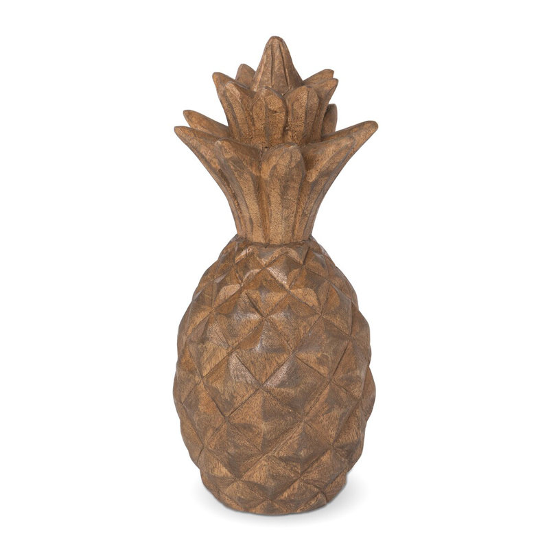 Bay Isle Home™ Hand Carved Wood Pineapple, 11" | Wayfair