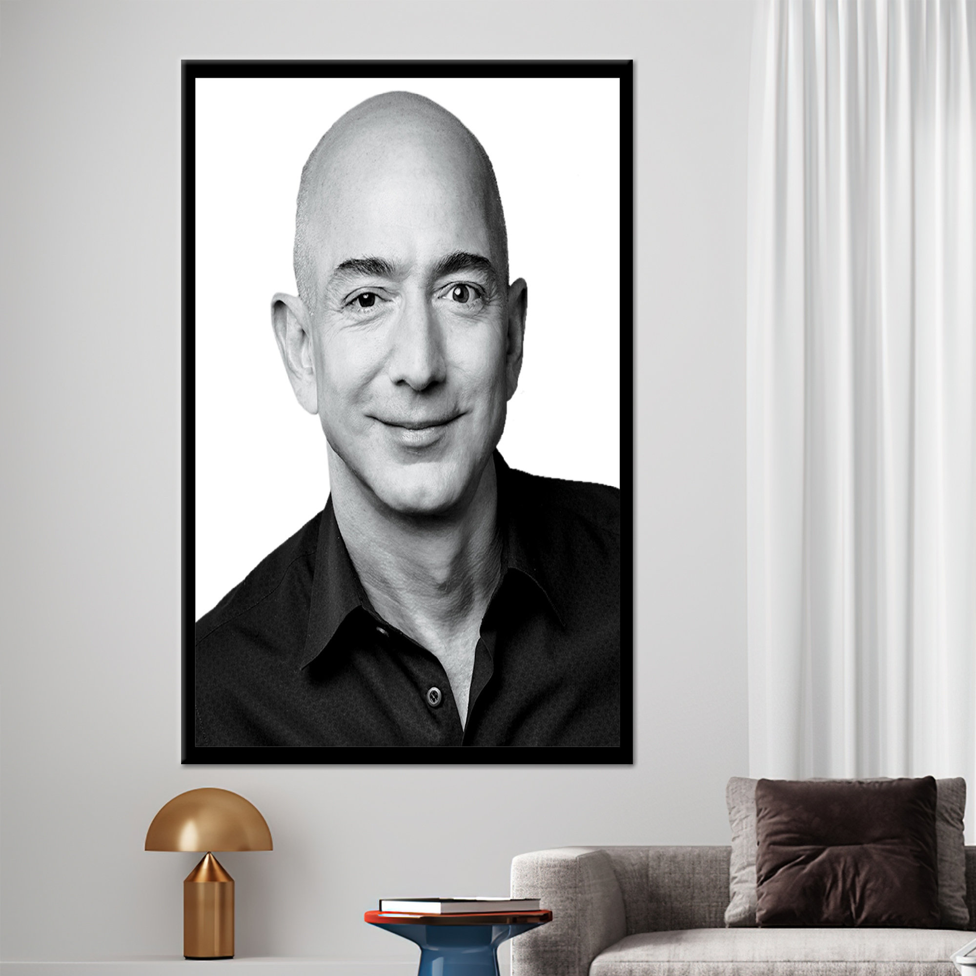 Ebern Designs Wall Art Canvas, Wall Art, Canvas Print, Jeff Bezos, Jeff ...