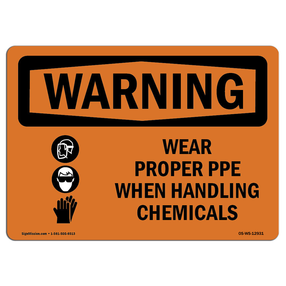 SignMission Wear Proper PPE Handling Chemicals Sign | Wayfair