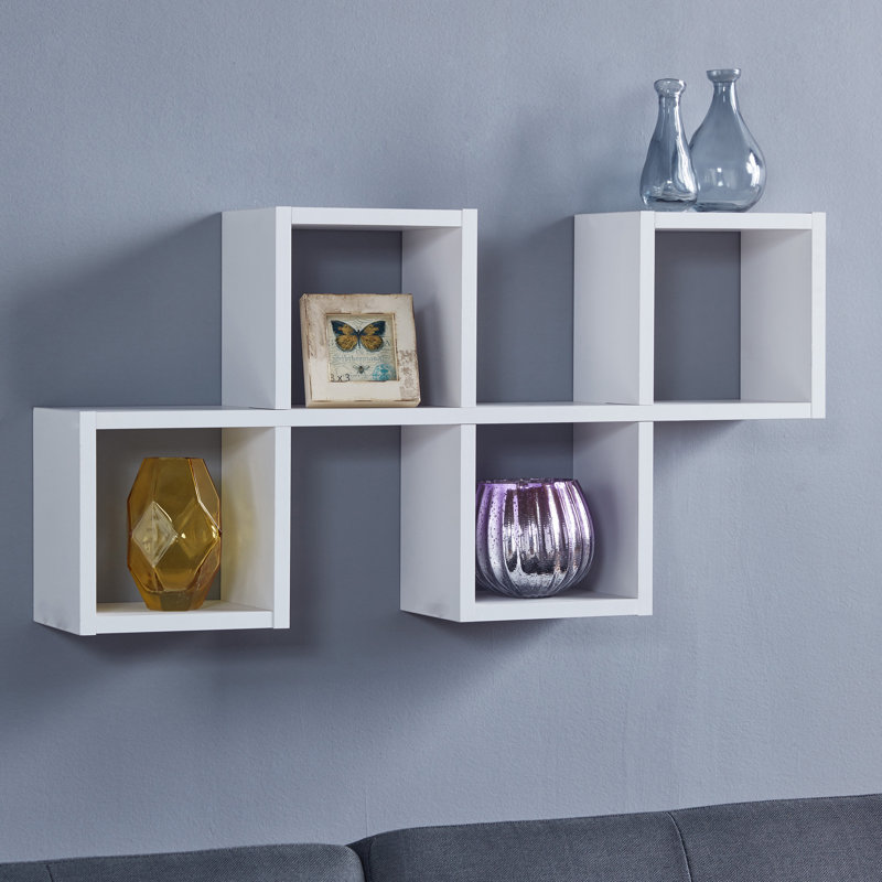 Ebern Designs Duppstadt 4 Cube Reversible Cubby Wall Shelf & Reviews ...