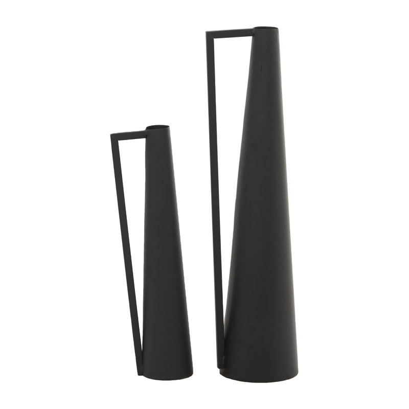 CosmoLiving by Cosmopolitan Metal Slim Cone Decorative Vase with ...