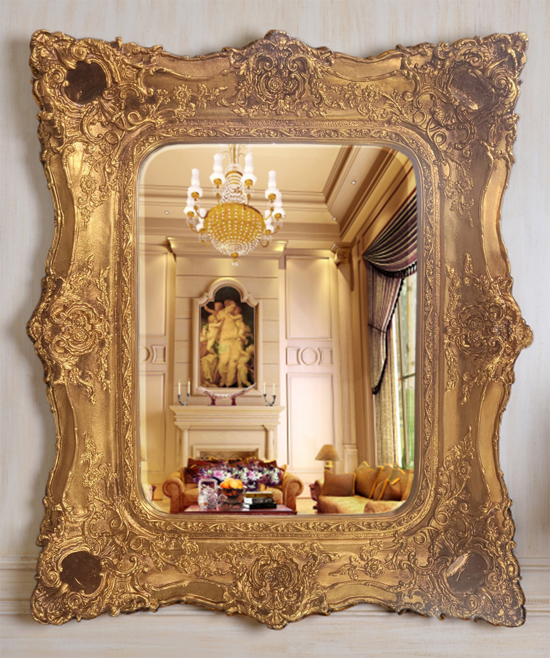 InfinityFurnitureImport Infinity Solid Wood Rectangle Wall Mirror | Wayfair