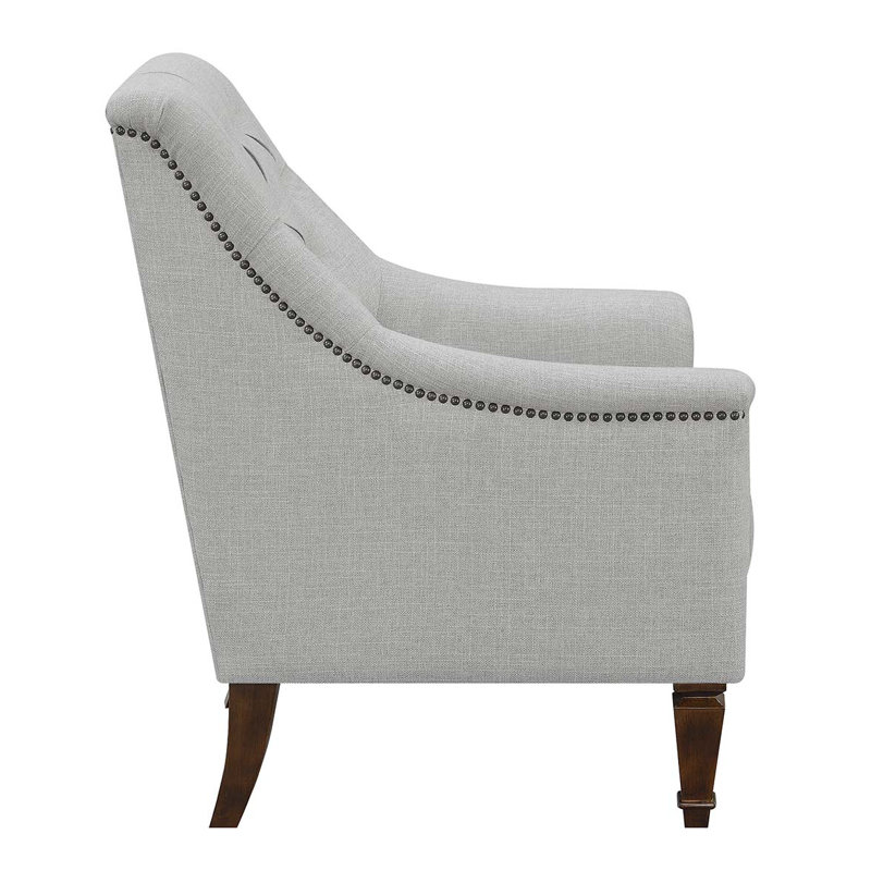 Canora Grey Avonlea Gray Sloped Arm Upholstered Chair | Wayfair