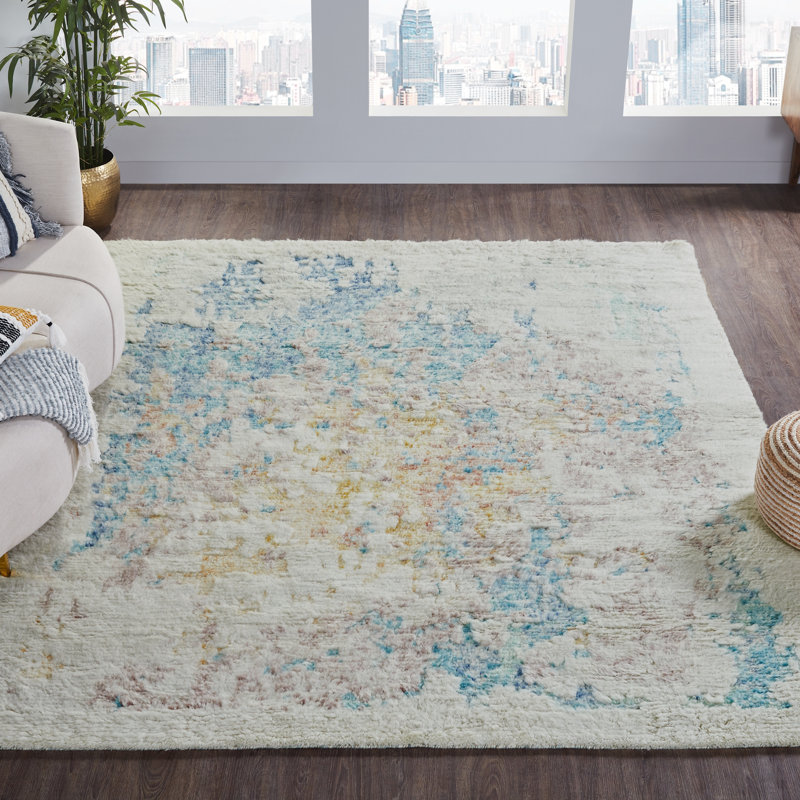 Madison Couture Rugs Gilbertina Hand-Knotted Wool Abstract Area Rug in ...