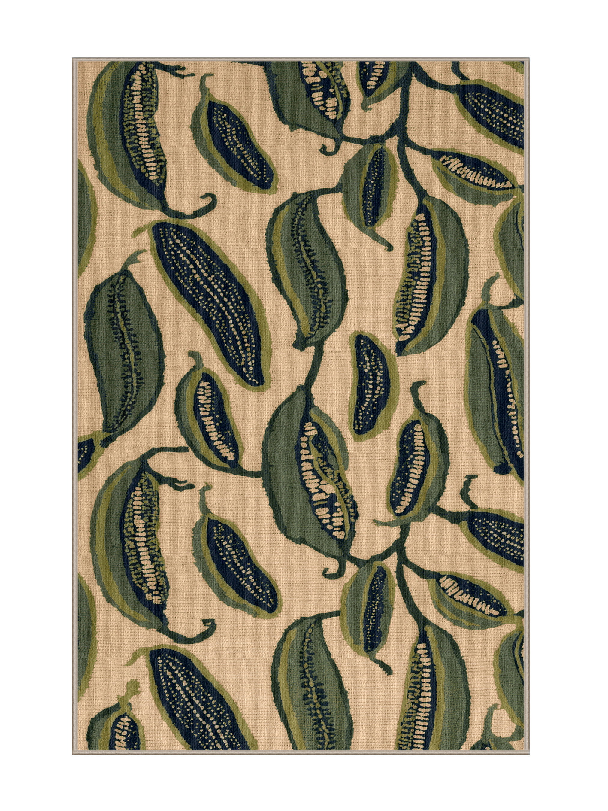 Hokku Designs Washable Winged Beans Vegetables Area Rug | Wayfair