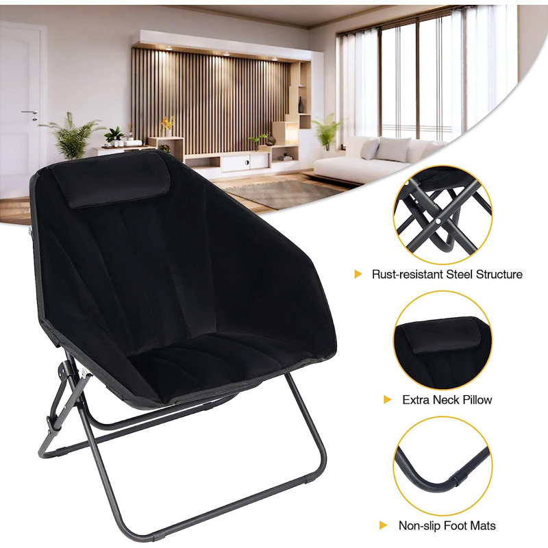 Wrought Studio™ Foldable Saucer Moon Chairs | Wayfair