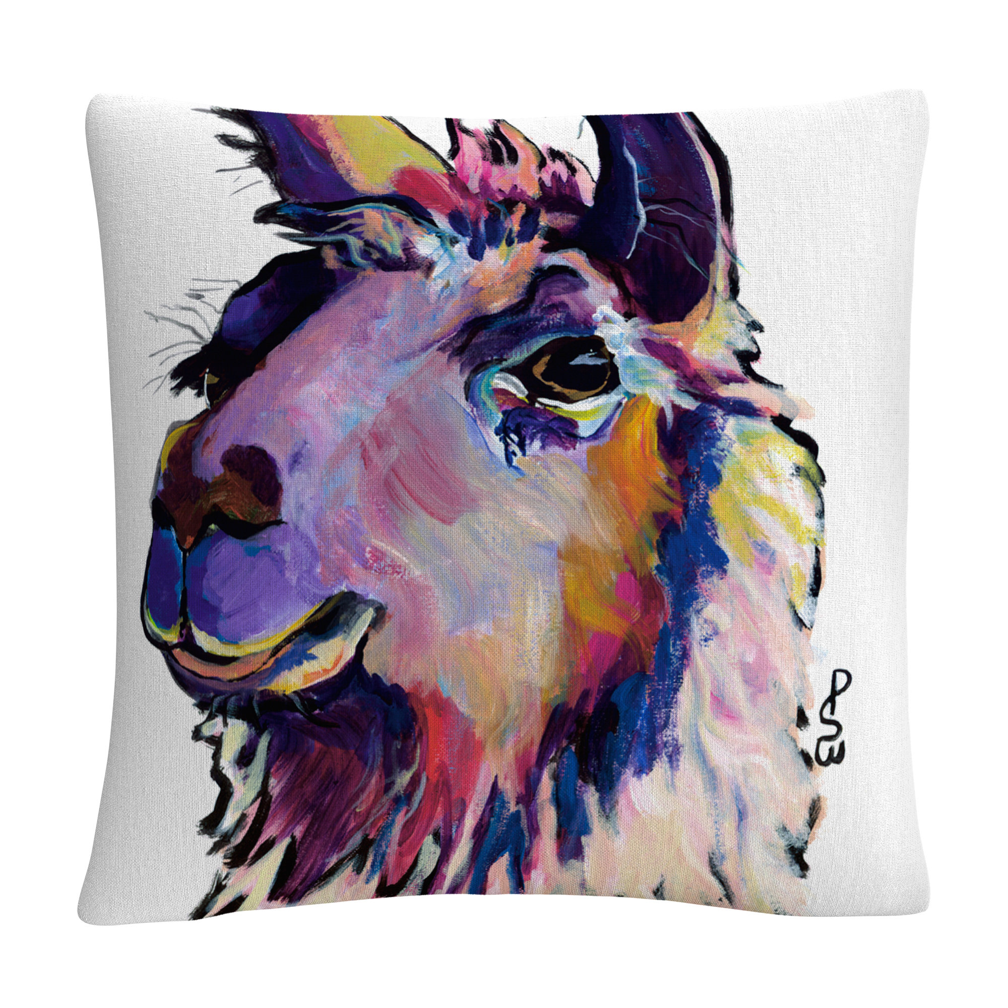 Trademark Fine Art Pat Saunders-White Fabio 16" Throw Pillow | Wayfair
