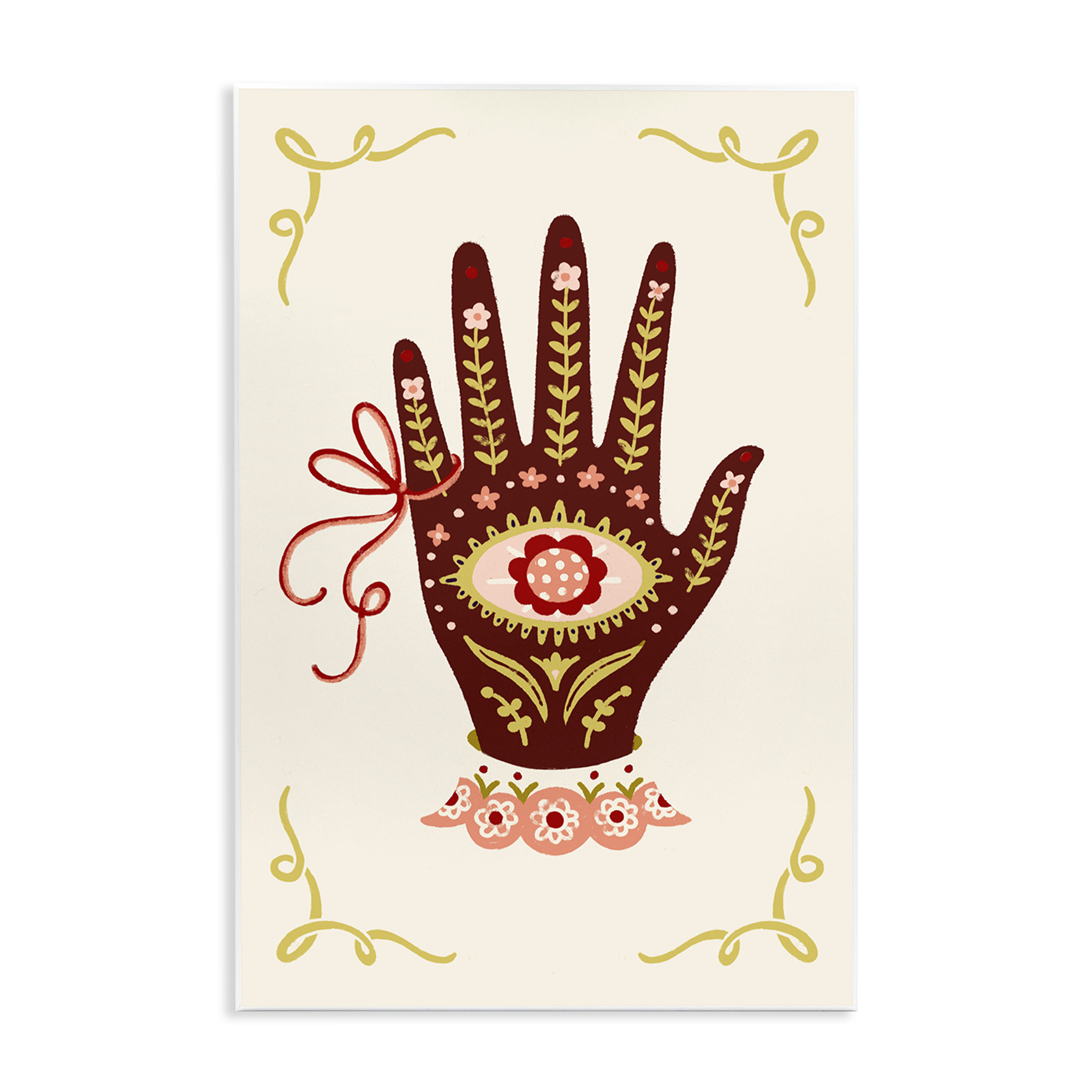 Dakota Fields Boho Folk Style Hand Wall Plaque, design by Hannah Moren ...