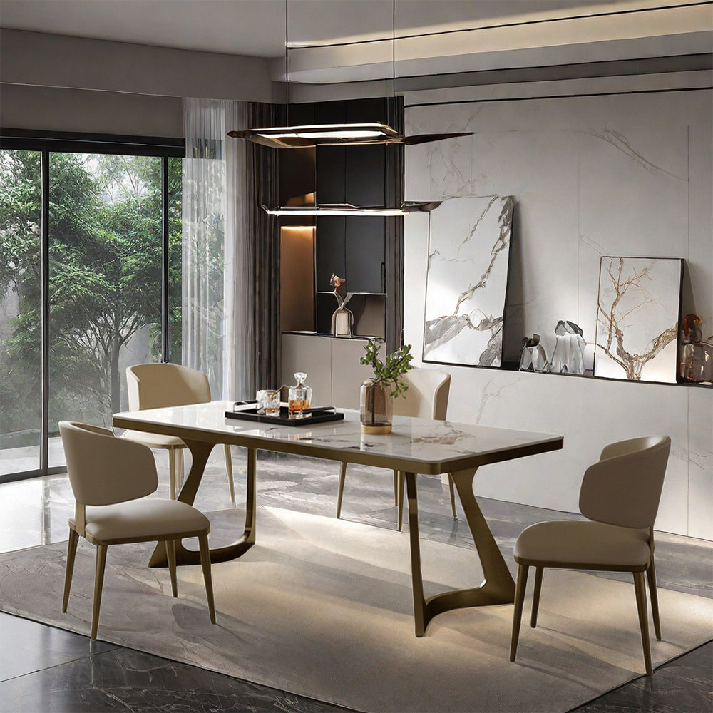 ZKuylo Modern light luxury minimalist dining table - Wayfair Canada