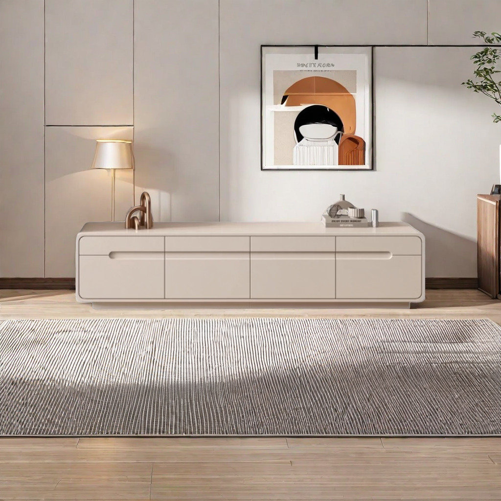 Aurora Craft Thick Panel Coffee Table And TV Stand Set 2 - Piece Living ...