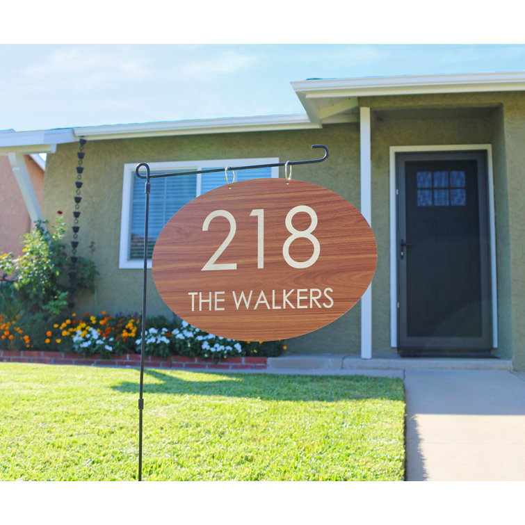 Etchey Oval Address Plaque Frame | Wayfair