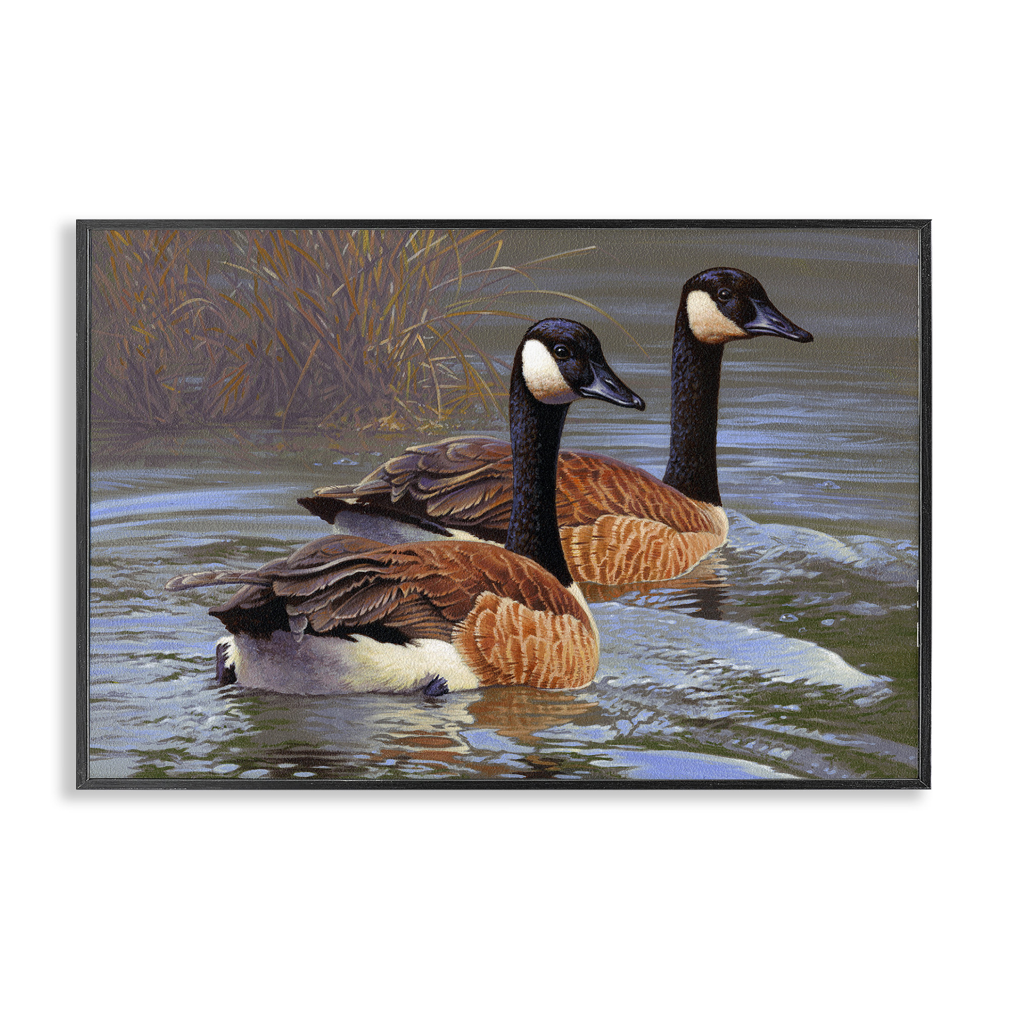 Ebern Designs Backwater Canada Geese Giclee Art by Rod Lawrence | Wayfair