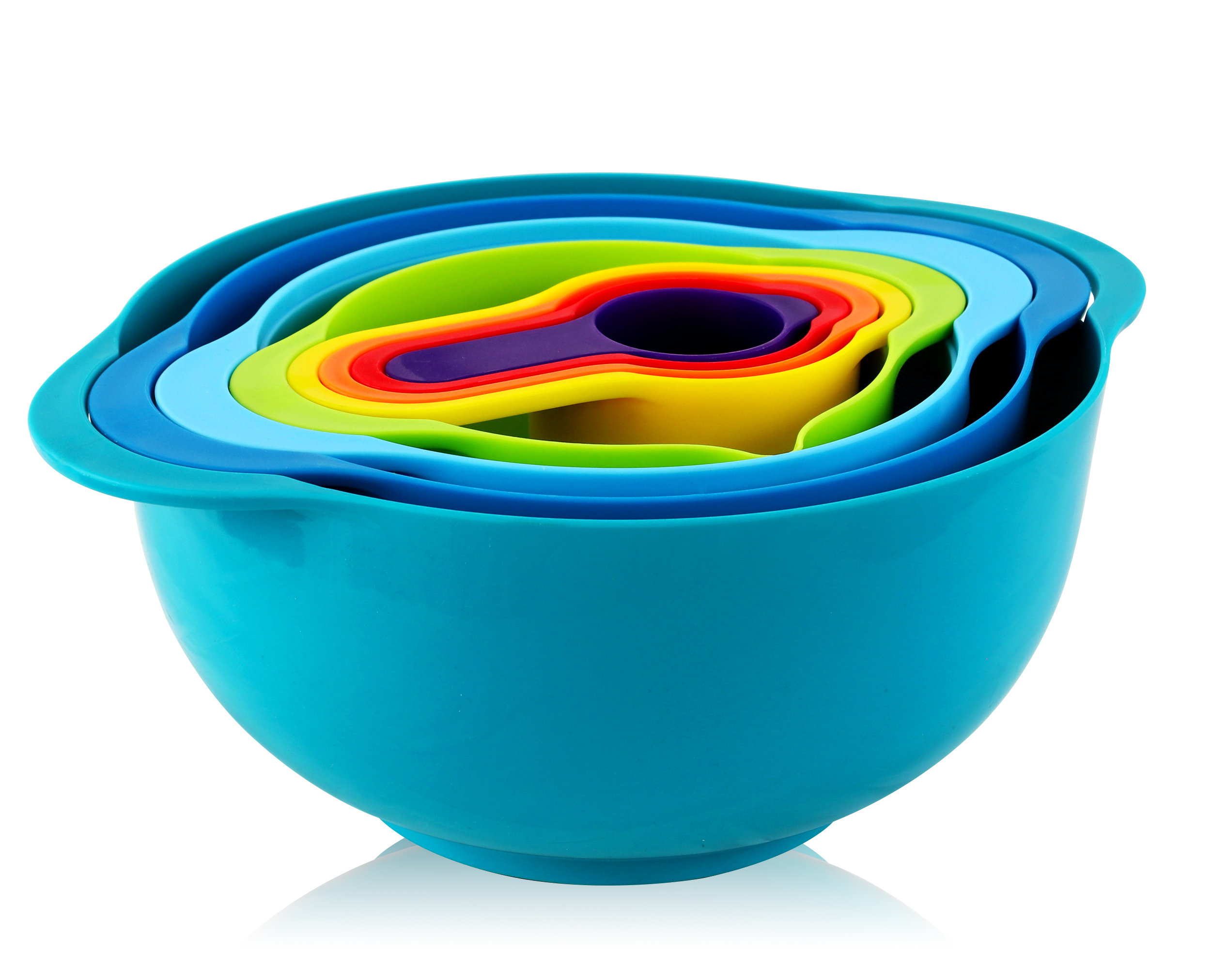 Mega Chef Multipurpose 8 Piece Plastic Mixing Bowl Set & Reviews | Wayfair