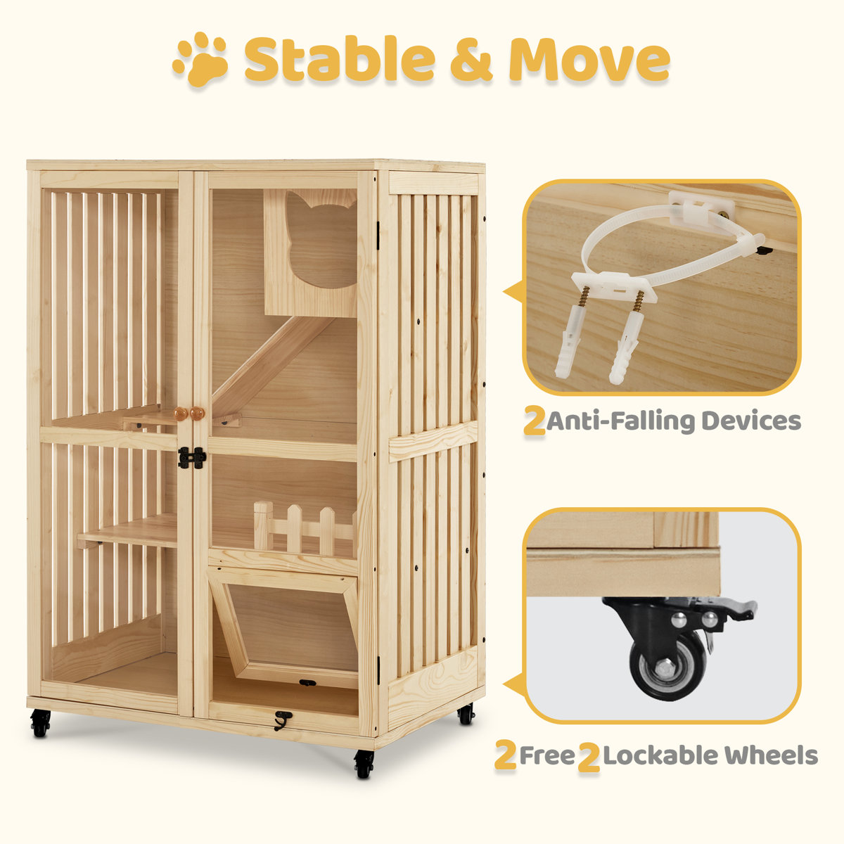 Archie & Oscar™ Archie & Oscar Wooden Cat Houses For Indoor Cats ...