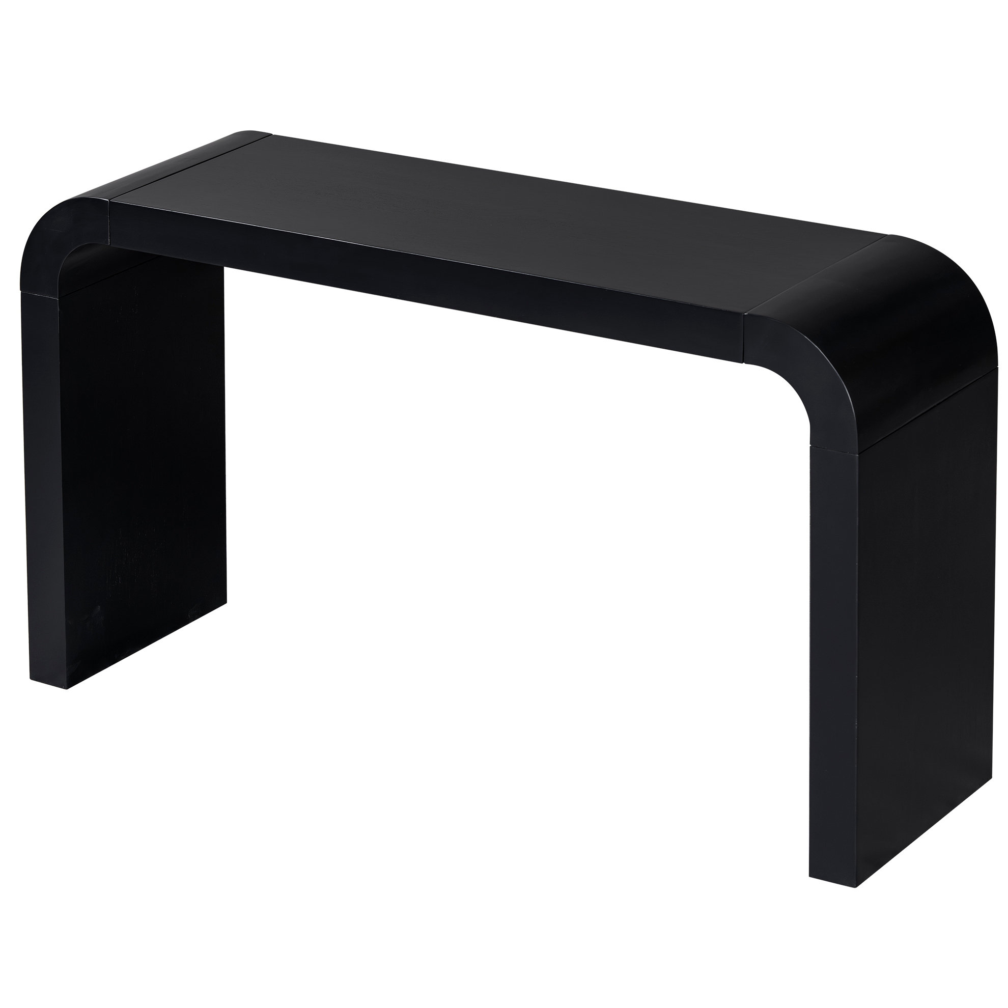 Latitude Run® Minimalist Acacia Vneer Entryway Table With Two Legs ...