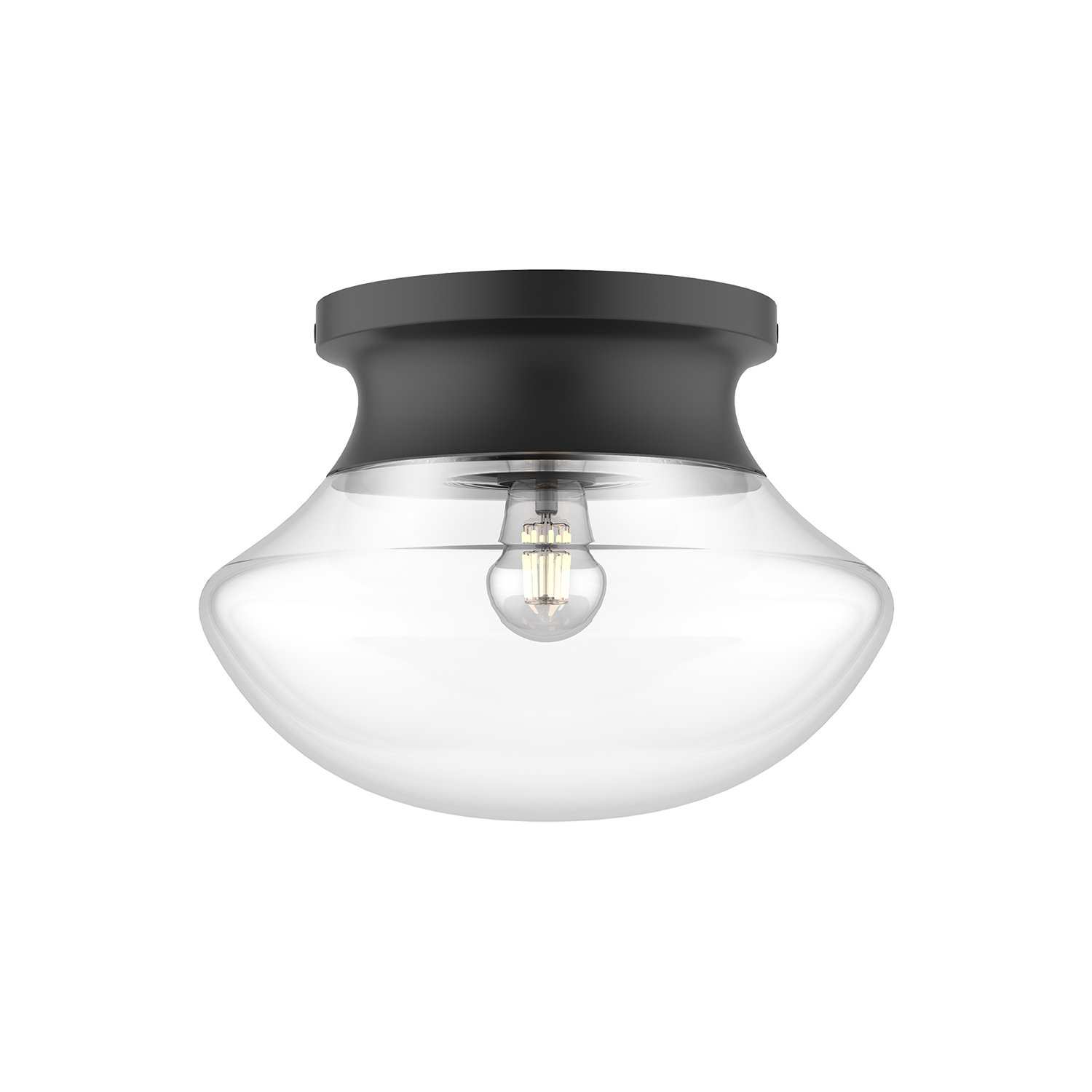 Alora Mood Marcel Glass 8" H Flush Mount | Wayfair