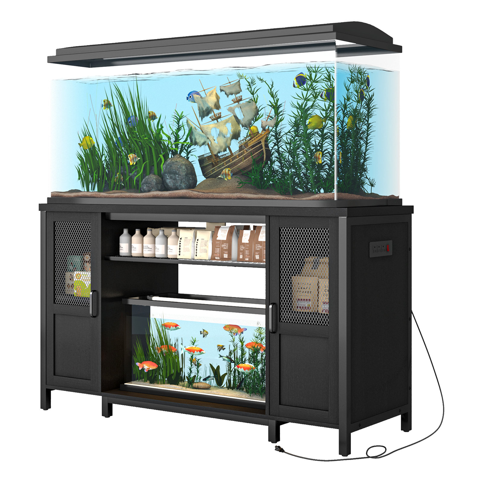 Tucker Murphy Pet™ Eito 880lbs Rectangle Aquarium Stand – Heavy-Duty ...