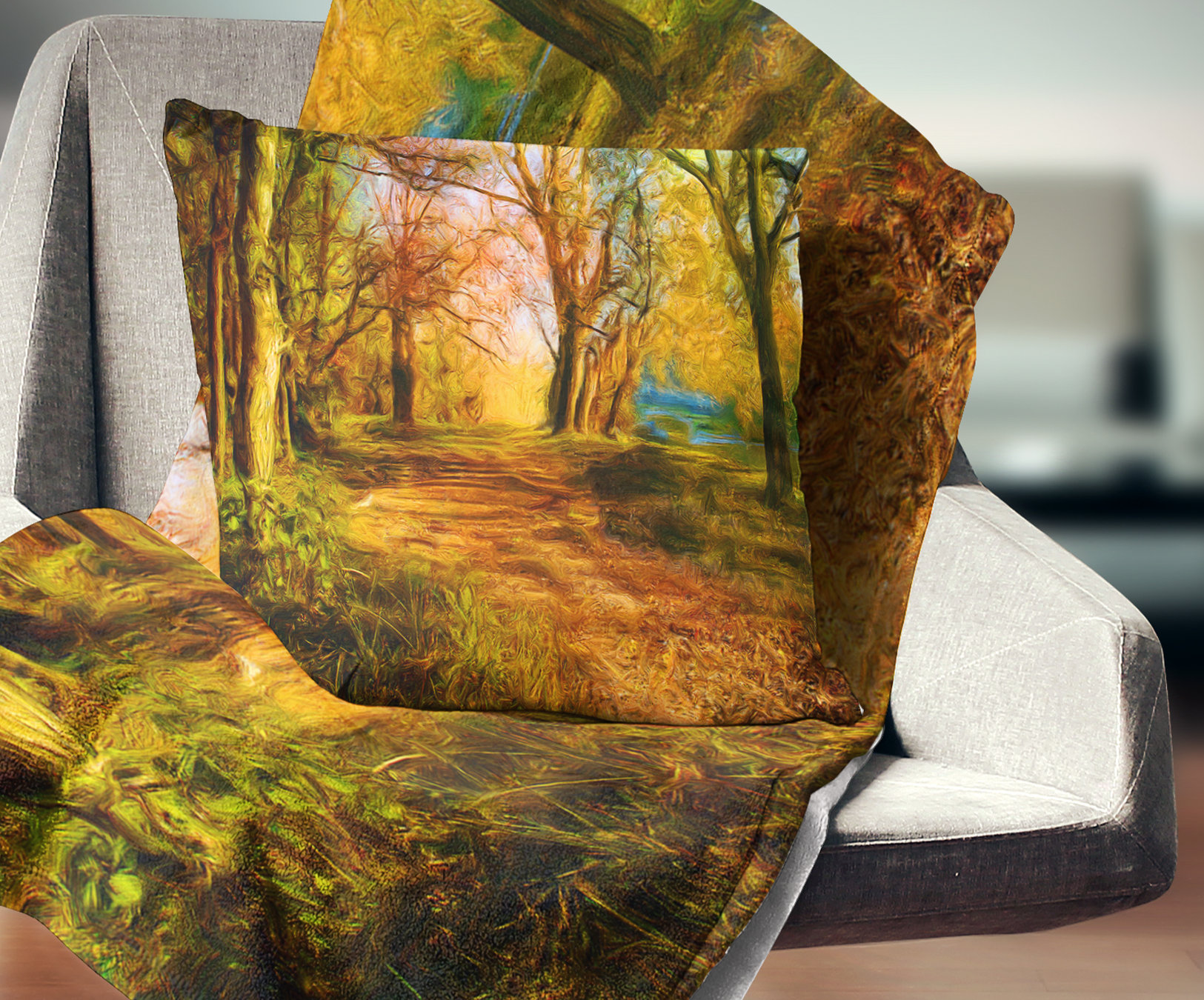 Design Art Beauty of Nature - Landscape Printed Throw Pillow | Wayfair