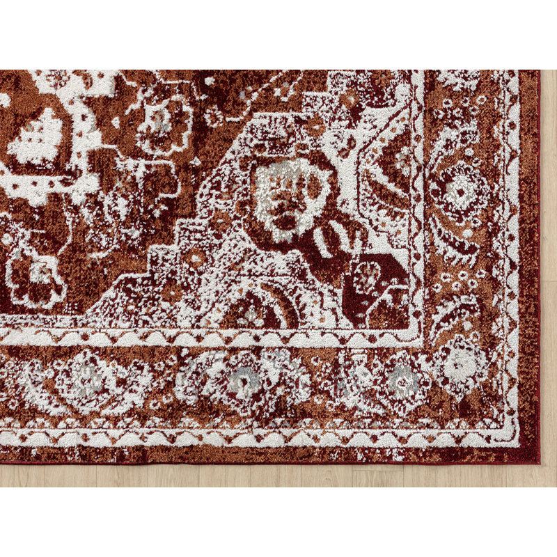 Bungalow Rose United Weavers Afsana Camry Burgundy Round Rug | Wayfair