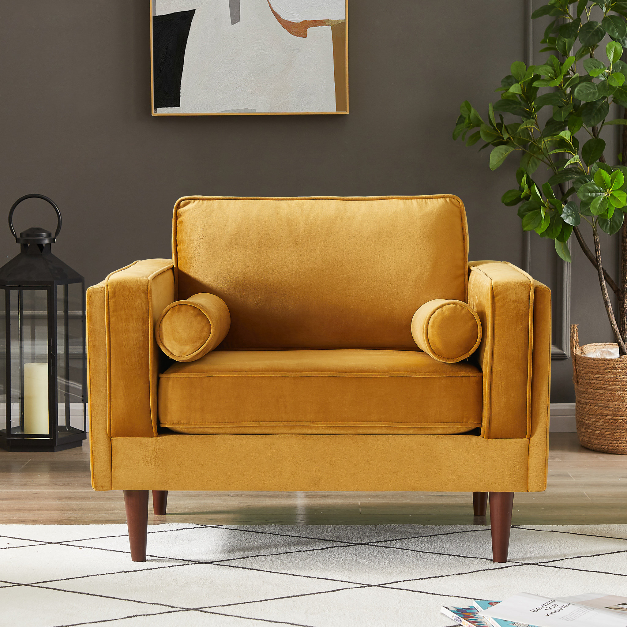 Etta Avenue™ Kylo 41.5'' Wide Velvet Armchair & Reviews | Wayfair
