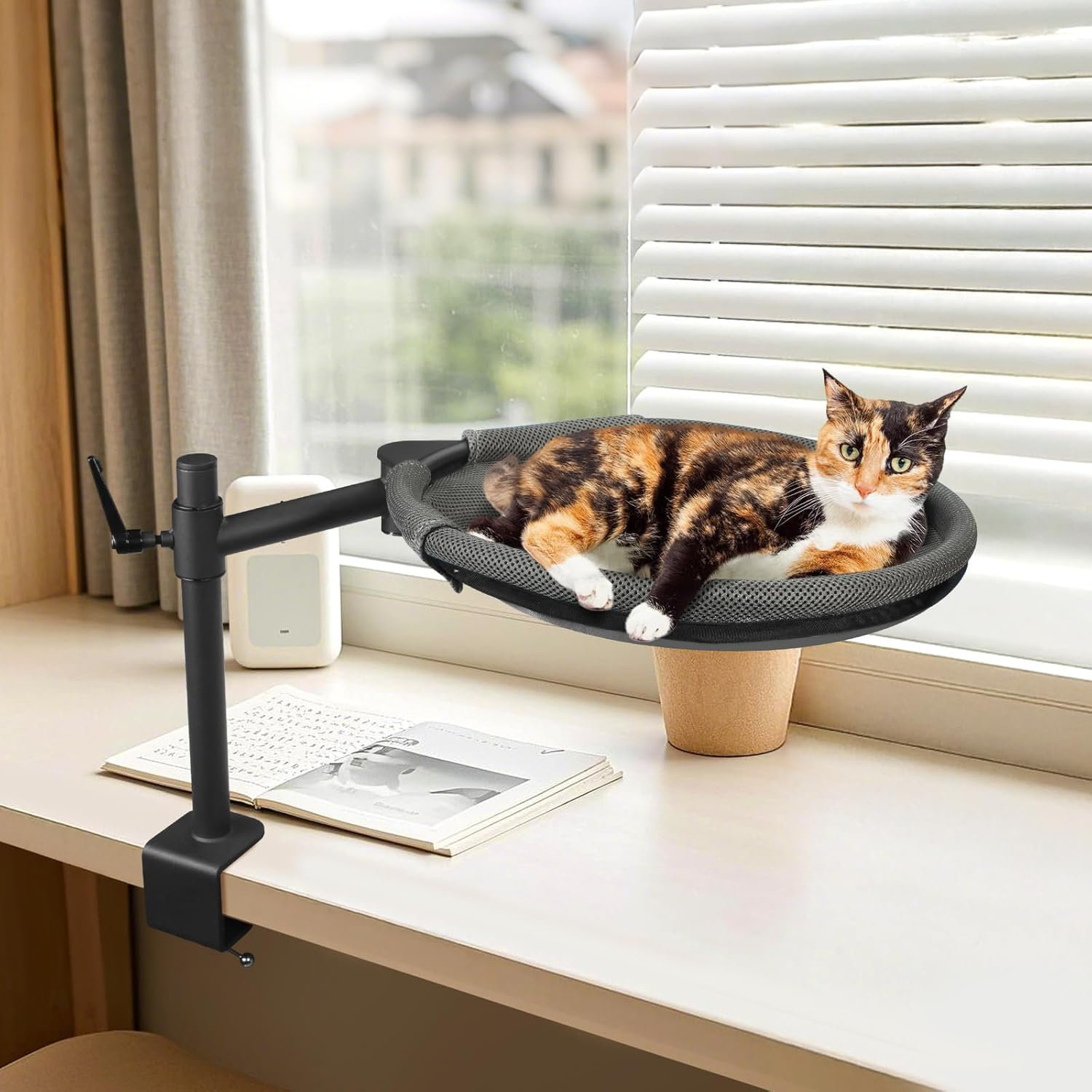 Tucker Murphy Pet™ Cat Desk Bed - With 360° Rotating & Adjustable ...