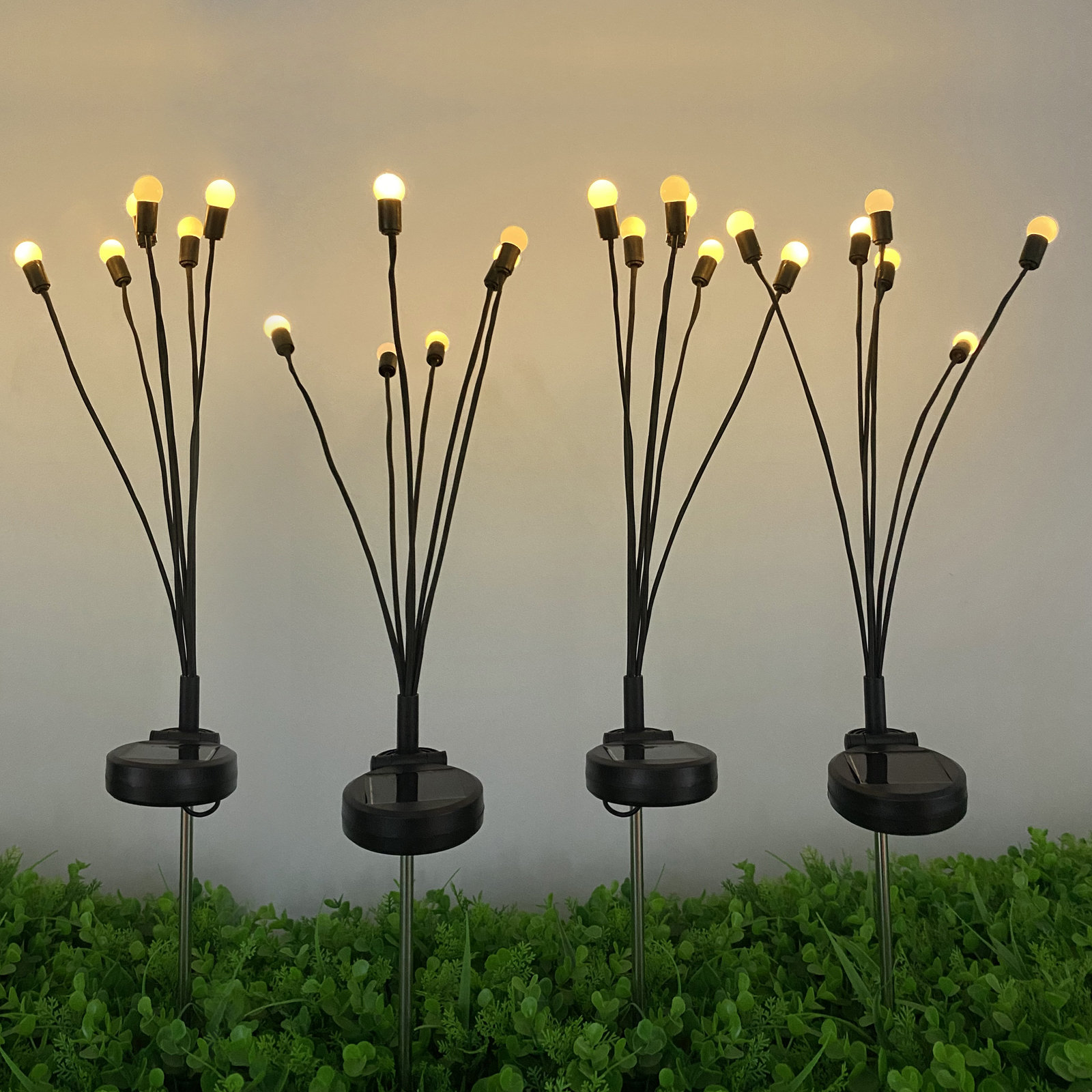 Modern Depo Solar Path Lights 6 Led 4 Pack Solar Powered Firefly Garden ...