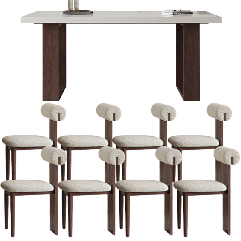 Elamer Rectangular modern simple dining table sets | Wayfair