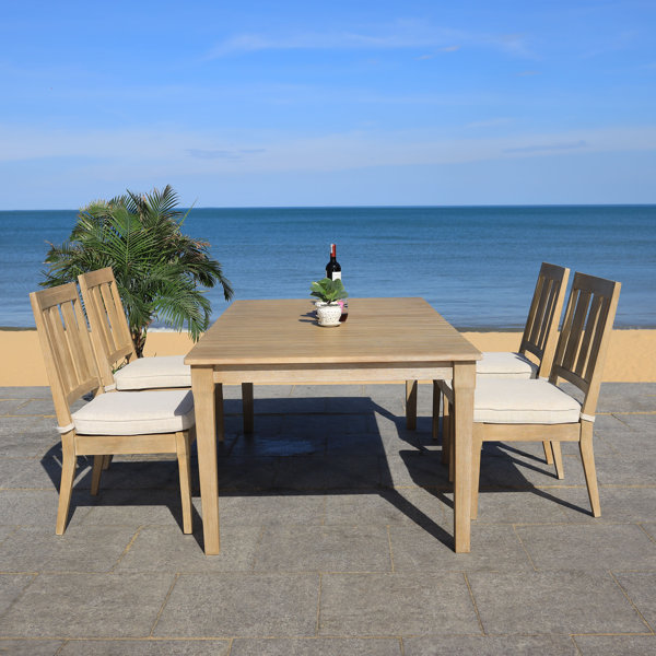 Bayou Breeze Clarissa 4 - Person Rectangular Outdoor Dining Set with ...